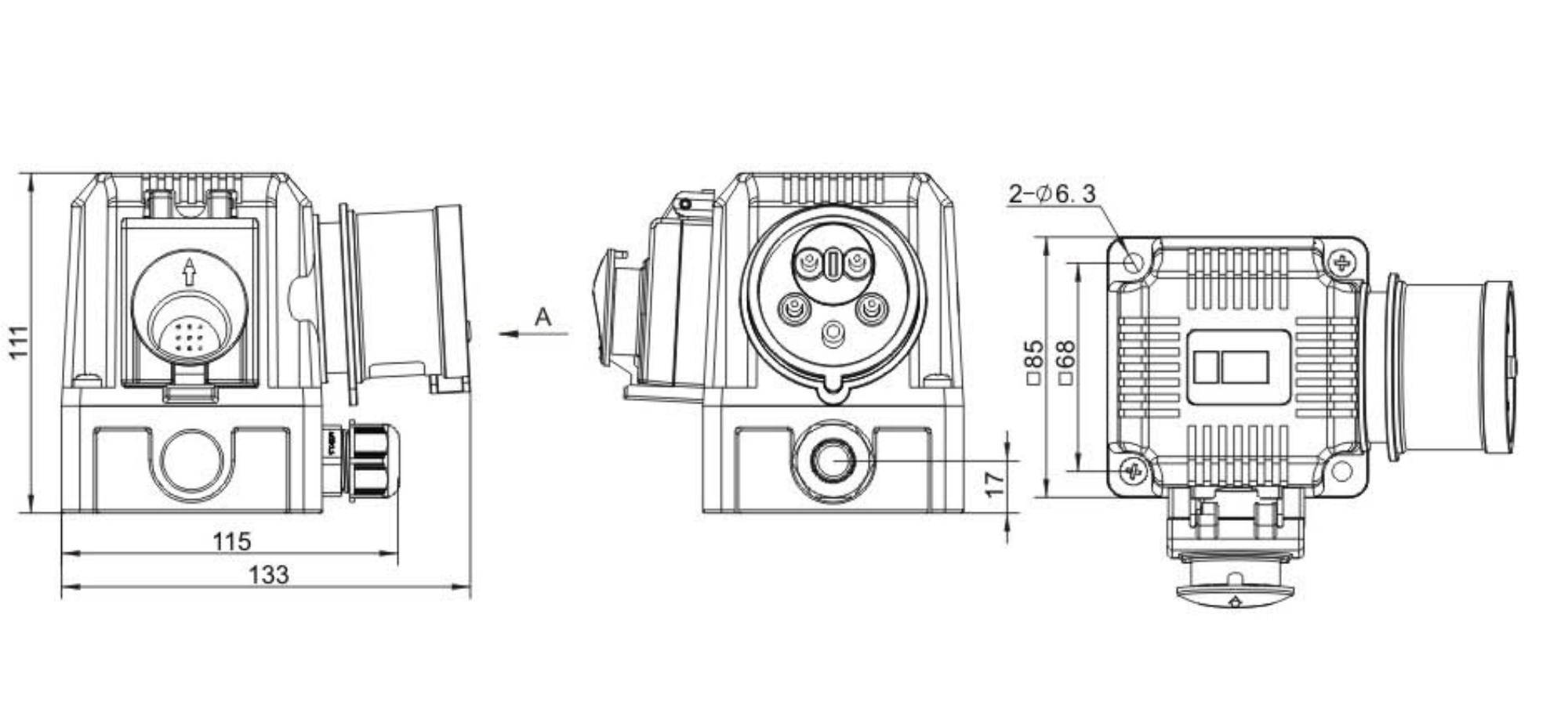 DZ08-4D6 테이블 톱용 전자기 푸시 버튼 스위치 - WEUP