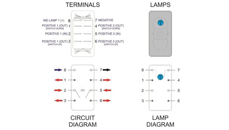 ON/OFF Switch & LED Rocker Switch Wiring Diagrams - WEUP